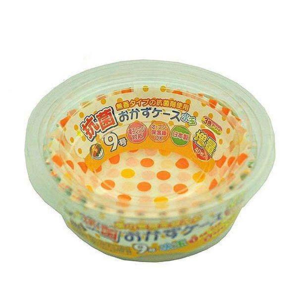 無香タイプの抗菌剤を使用した耐熱紙のおかずケースです。3色のカラフルな水玉模様でお弁当などに彩りを加えます。※電子レンジ対応、オーブン・保温庫対応、日本製の商品です。【仕様】商品サイズ：約高さ3.1（cm） 直径：約4.8（cm）材質：抗菌...