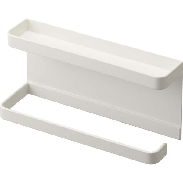 トレー付きマグネット アンブレラホルダー スマート ホワイトSmart Magnet Umbrella Hangerスチール製の玄関扉にマグネットで簡単取り付け傘や折り畳み傘をかけて収納荷受時の印鑑やサインがスムーズに付属のフックを引っ掛け...