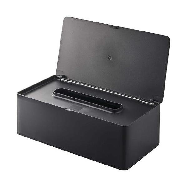 小さな子どもやペットのいたずらを防止できる蓋付きティッシュケース。【原産国】中華人民共和国【原材料】本体・蓋・台座：ABS樹脂【使用方法】小さな子どもやペットのいたずらを防止できる蓋付きティッシュケース。高さ約7cmまでの一般的なティッシュ...