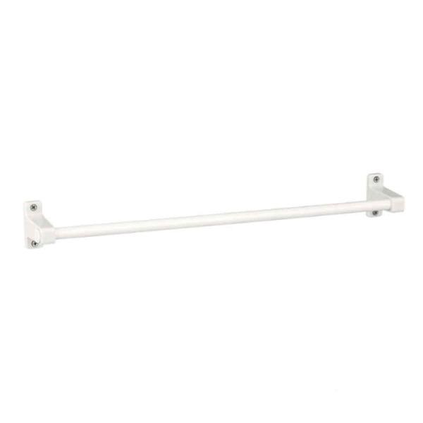 フェイスタオルを広げて干せるサイズです。付属の木ネジで取り付けます。支持部は可動式なので、目地を避けて設置したり、タオル幅に合わせることができます。【仕様】商品サイズ：約 幅38×奥行5×高さ4.5（cm）材質：パイプ/鋼管（ポリプロピレン...