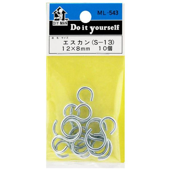 ちょっとしたものを吊り下げるのに便利な金具。台所・勉強部屋・洋服ダンス・倉庫などに。【サイズ】サイズ(mm):12X8【材質】鉄(ユニクロメッキ)