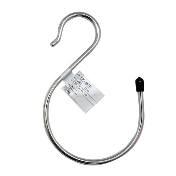 物を吊るしたり、引っ掛けたりする時に使用。【サイズ】全長(mm):170【材質】スチール(クロームメッキ)【仕様・タイプ】線径(mm):6 フック部分(mm):37・100 使用荷重(kg):2