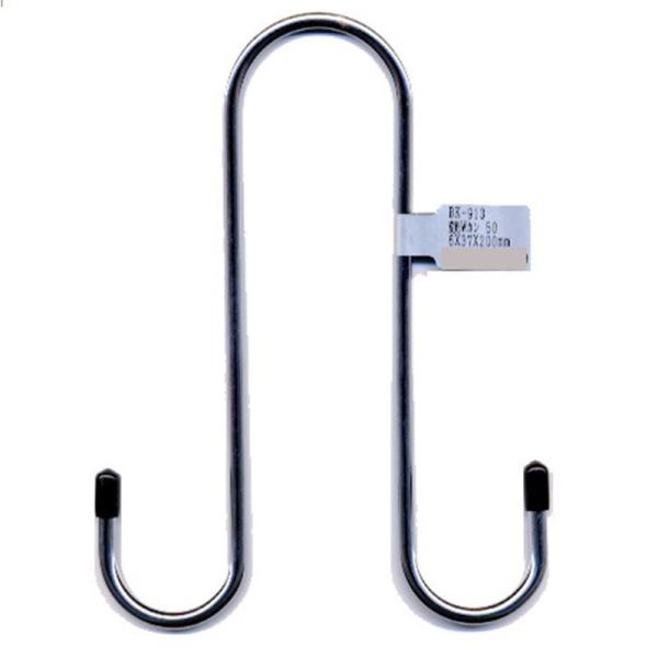 物を吊るしたり、引っ掛けたりする時に使用。【サイズ】A(mm):6 B(mm):37 C(mm):37 D(mm):200 E(mm):50【材質】スチール(クロームメッキ)【仕様・タイプ】安全使用荷重(kg):10