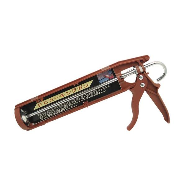 軽いので長時間作業でも疲れません。本体がプラスチック製なので錆びません。タレ防止機構付き。コーキング剤の施工用。【サイズ】サイズ(mm):228【材質】ナイロン樹脂、鉄