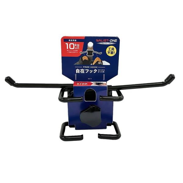 2×4材用壁面収納「WALIST-ONE」専用の自在フックです。工具不要！取付かんたん！高さ調整らくらく！ガッチリ固定！ 荷重が掛かると、コ型金具が食い込み緩みが出ますので、更につまみをまわして固定してください。ハンガー等を吊り下げることが...