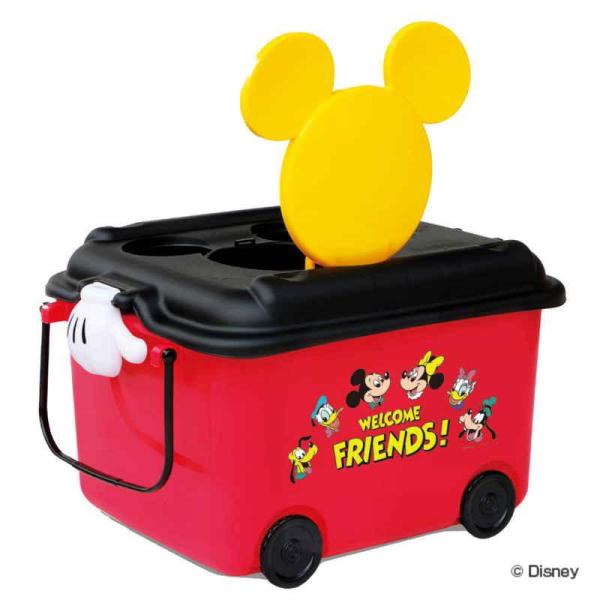 秘密のポケット付き グローブモチーフ 引手・キャスター付き ミッキー・ミニーと仲間たちが可愛い 積み重ね可能【仕様】商品サイズ：外寸/約幅58×奥行41×高さ34（cm） 内寸：約幅45×奥行35×高さ26（cm） 重量：約2150g材質：...