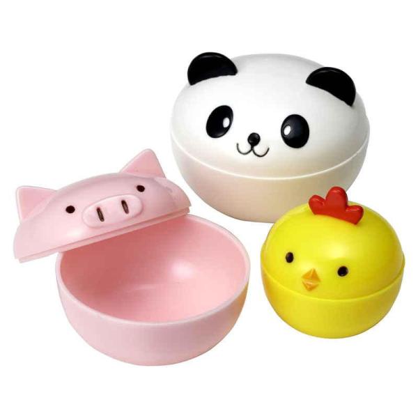 かわいい動物さんのお弁当用カップです。カップにお好みのおかずやフルーツ、ケチャップなどを盛り付けていただけます。繰り返し洗って使えます。ヒヨコ、ブタとパンダの全3種類です。電子レンジ、食器洗い乾燥機使用不可です。【仕様】商品サイズ：ヒヨコ/...