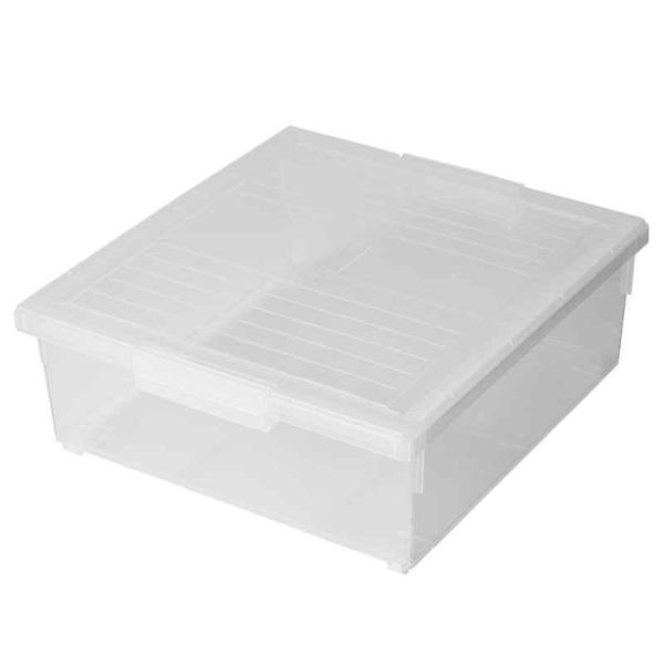 DVD約52枚が入るフタ付きの収納ケースです。中身が一目でわかるクリアタイプです。2段まで積み重ね可能です。便利な仕切り板付きです。簡単に出し入れできるアップロック式です。移動に便利なキャスターが付いています。様々なものに対応した豊富なサイ...