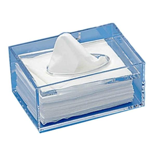 デスコシリーズのポケットティッシュケースです。落とし蓋式で、最後までスムーズに使えます。スケルトンタイプで、残量が確認できます。【仕様】商品サイズ：約幅12.3×奥行8.8×高さ5.7（cm）材質：スチロール樹脂生産国：日本製セット内容：1個