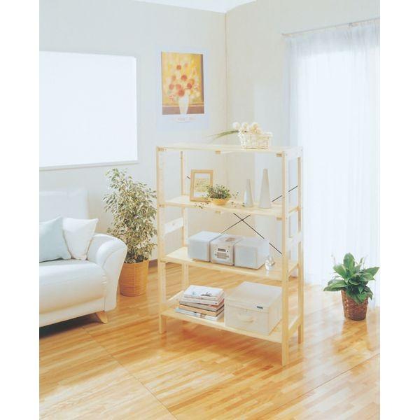 ■製品特徴ナチュラルテイストな木製ラックです。床に傷がつくのを防ぐフェルトが4枚付いています。別売パーツとの組み合わせで自由にオリジナルラックが作れます。■製品仕様耐荷重(約)：全体80kg、棚板1枚あたり20kg棚板サイズ(約)：800×...