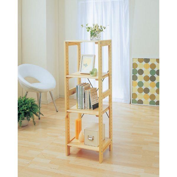 ■製品特徴ナチュラルテイストな木製ラックです。床に傷がつくのを防ぐフェルトが4枚付いています。別売パーツとの組み合わせで自由にオリジナルラックが作れます。■製品仕様耐荷重(約)：全体80kg、棚板1枚あたり20kg棚板サイズ(約)：350×...