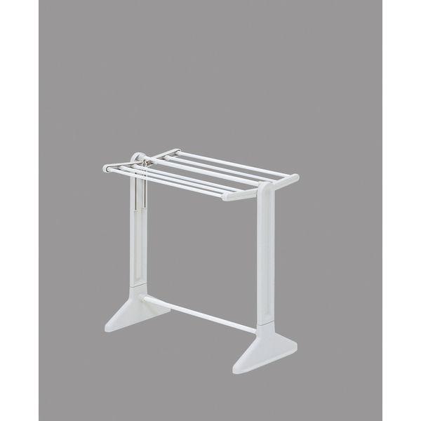 ■製品特徴ねじやドライバー不要の簡単組立式タオルハンガーです。簡単に折りたため、省スペースで収納できます。■製品仕様収納時サイズ(約)：490×260×500mm耐荷重(約)：全体8kg干す量(目安)：タオル7枚材質：塩化ビニル樹脂被覆鋼管...