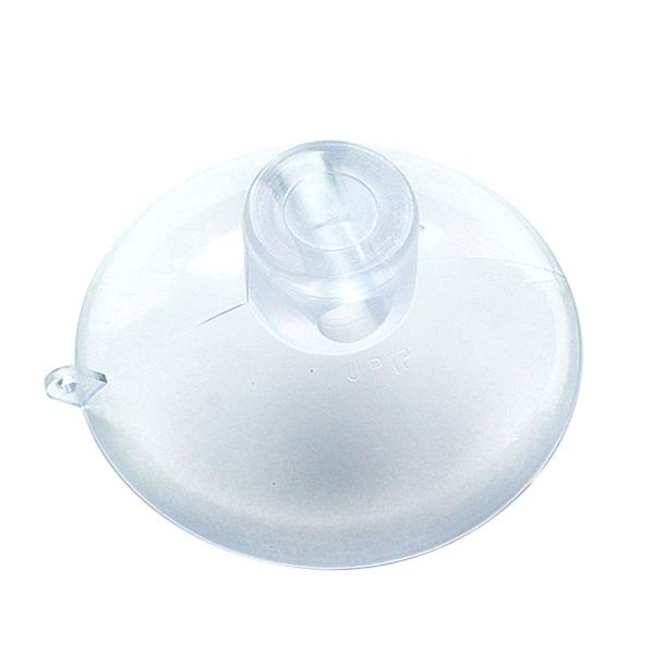 壁面を傷付けません。【用途】吸盤。【機能】地球にやさしい、非塩ビ素材を使用しています。【仕様】●サイズ：径45mm。●安全荷重：800g。●横穴式。