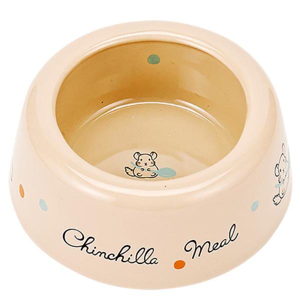 動きの大きいチンチラのために、安定感のある形状の食器。【原材料】陶土【使用方法】チンチラ用の食器として【原産国】中国