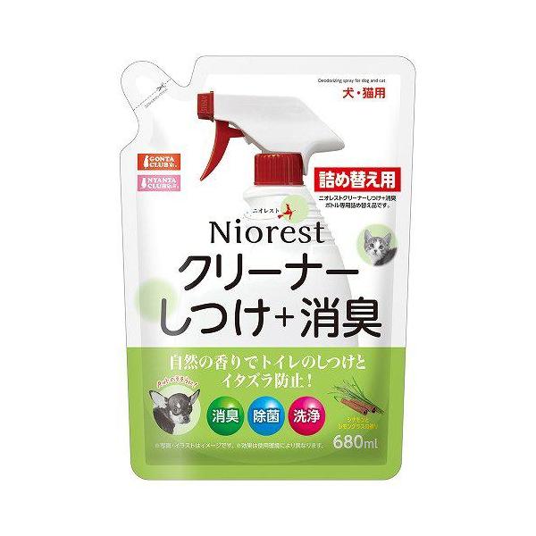 トイレのしつけ＋消臭・除菌・洗浄クリーナー詰替え用【原材料】精製水、消臭成分(果実由来)、除菌剤、界面活性剤、シナモン、レモングラス【使用方法】スプレーの先端部をSPRAY(噴霧)もしくはSTREAM(細流)にしてご使用ください。使用後は、...