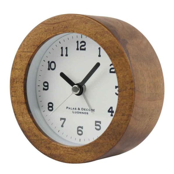 無垢材で作られたシンプルなウッドアラームクロックです。優しい木の風合いがインテリアに馴染みやすいです。秒針がカチカチと音のしない連続秒針です。アラーム音がだんだん大きくなるステップトーン機能付きです。【仕様】商品サイズ：約奥行4.4（cm）...