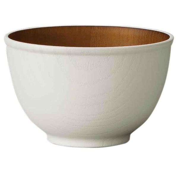 ナチュラルな雰囲気にアクセントカラーで優しさをプラスした木目調のボウルです。少量のサラダやフルーツを入れたり、ご飯茶碗としても最適な11.3cmです。軽くて扱いやすいプラスチック製でアウトドアにもおすすめです。内面クリーンコート加工で防汚性...
