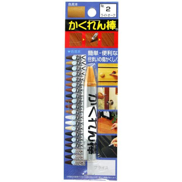 フローリングや木製品の補修に最適！キリキズに直接スり込めるソフトタイプ。簡単に素早く補修が出来ます。かくれん棒どうしで調色ができます。木目書き用や保護液もあります。施工後の収縮・ひび割れは、ほとんどありません。施工後のフローリング用ワックス...