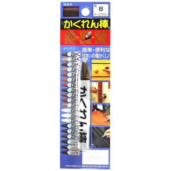 フローリングや木製品の補修に最適！キリキズに直接スり込めるソフトタイプ。簡単に素早く補修が出来ます。かくれん棒どうしで調色ができます。木目書き用や保護液もあります。施工後の収縮・ひび割れは、ほとんどありません。施工後のフローリング用ワックス...