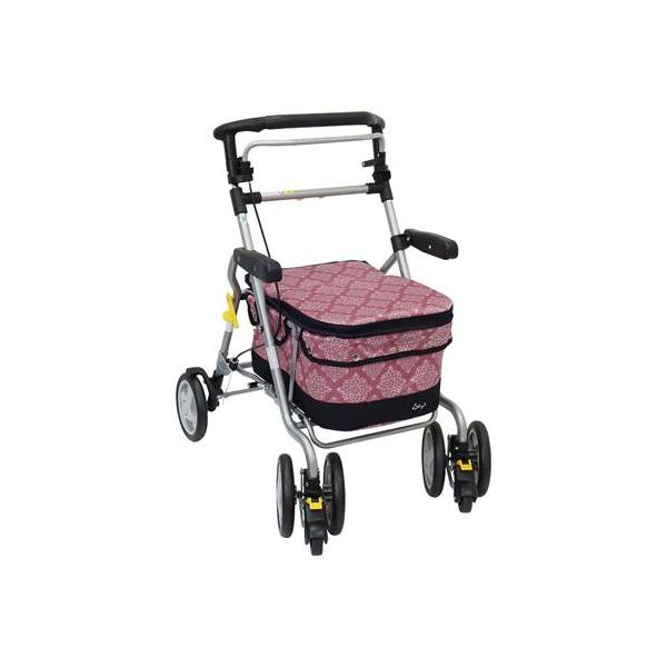 ・ちょっとした段差の乗り越えサポート。・前輪が段差に当たると、前輪が押し戻される力を段差乗り越えキャスターが路面を押し出す力に変え、段差を乗り越えることができます。・荷物の出し入れが簡単！カゴ受けを使用すれば買い物カゴを座面に載せることがで...