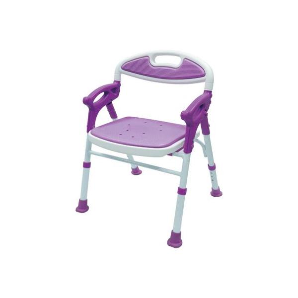 ・鮮やかなカラーでコンパクトなシャワーチェアー。・折りたんだ状態で自立。折りたたむと幅が半分以下になるので浴室を広く使えます。●サイズ/幅51.5×奥行48〜51.5×高さ66〜71cm、折りたたみ時：奥行24×高さ75.5cm、座面：幅3...