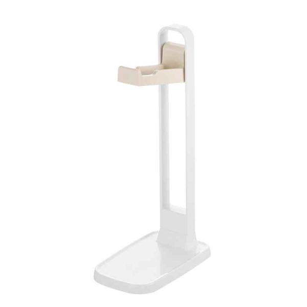 補助便座を浮かせて収納できる補助便座スタンドです。トイレ横の狭いスペースにも置けるサイズで、安定感があり倒れにくくなっています。【仕様】商品サイズ：約 幅12×奥行19.7×高さ37.5（cm） 重量：約220g材質：台座、フレーム/ABS...
