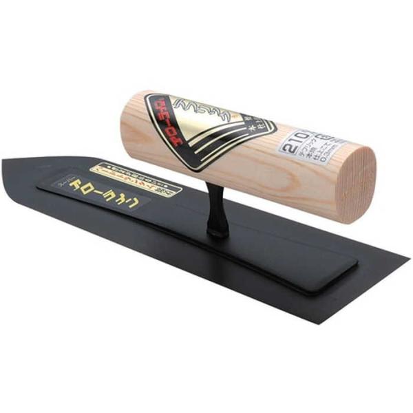 アローライン ２１０ＭＭ【用途】仕上鏝。【機能・特徴】すべりが良く、使いやすい鏝です。【仕様】●サイズ：全長210mm。●刃厚：0.3mm。【材質】●鏝板：焼入鋼。●柄：木柄。【注意事項・その他】作業箇所にあったコテをご使用下さい。柄及びコ...