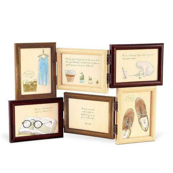 上品でナチュラルな質感が魅力的なフォトフレームです。軽量で手軽な樹脂素材でできています。飽きのこないベーシックなデザインで場所を選ばず置くことができます。8.9×12.7cm(L版)の写真を6枚入れることが出来ます。【仕様】商品サイズ：約幅...