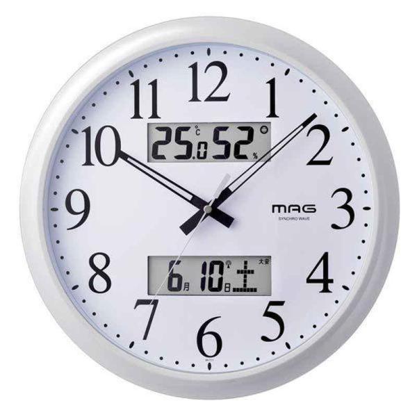 時刻を自動で修正する電波時計です。しっかりと時を刻むステップ秒針です。夜間秒針停止機能で夜中はコチコチ音がしないので寝室などにも便利です。電波受信ON・OFF機能付きです。【仕様】商品サイズ：約奥行5（cm） 直径：約33.8（cm） 化粧...