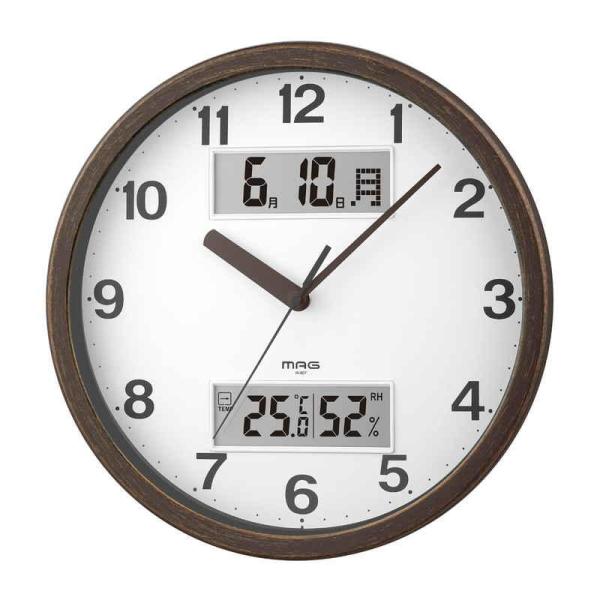 時刻、日付、温度、湿度が一目で分かります。木目調の塗装がナチュラルな印象を与えます。カチカチ音がしないので、寝室など静かな場所でのご使用にもおすすめです。単3形マンガン乾電池1本、単3形アルカリ乾電池2本で動きます。（電池は別売りです）【仕...