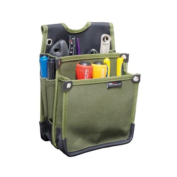 丈夫な帆布素材!【特徴】○摩擦の激しい底部とポケット部を補強○内ポケット2ケ所付き○両サイドポケット付き【仕様】○サイズ：H280×W205×D71ｍｍ○重量：約290ｇ○カラー：カーキ