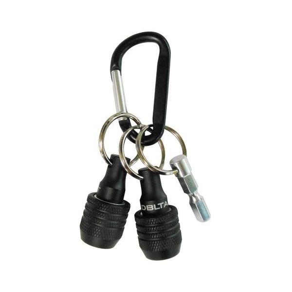 差し込むだけ!ワンタッチで簡単装着!【特徴/用途】○便利なキーアダプター＆カラビナ付 ○6.35ｍｍ 六角シャンクの各種先端工具の保持に!○持ちやすく操作性が上がる本体形状とローレット仕上げにより、手袋などを装着したままでもビットの着脱がし...