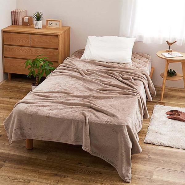 メレンゲタッチの毛布 2層構造メレンゲのような肌触りの毛布。薄手でとろりとした質感と、くすみカラーの4色でお部屋のおしゃれ感を損いません。【仕様】〇サイズ：140×200〇カラー：ベージュ〇材質：ポリエステル100％、フランネル〇洗濯：ウォ...
