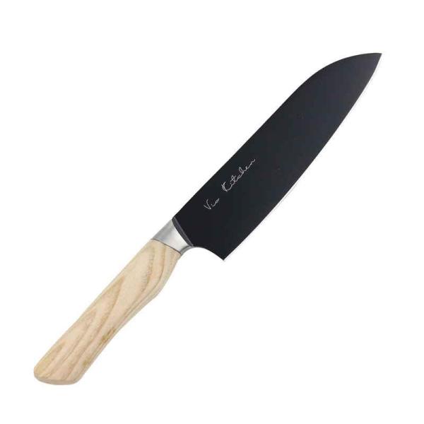 ナチュラルイメージをモチーフとしてデザインされた包丁です。風合い良く、モダンなデザインで仕上がっています。刃物の町・岐阜県関市で作られており、切れ味も抜群です。天然木の柄とブラックの刃のコントラストが美しいです。【仕様】商品サイズ：約幅30...