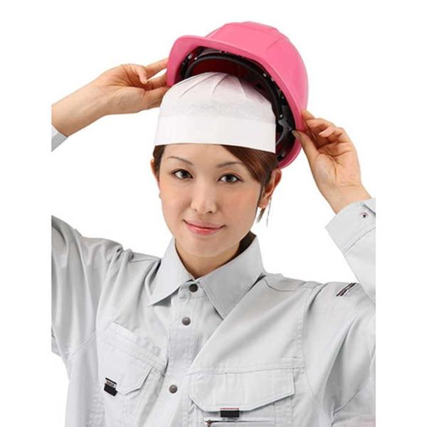 ＴＯＹＯ日本製の使い捨て用紙帽子です。工場見学時等のヘルメットの内側に装着。ヘルメットの下に装着する、紙製の使い捨て帽子です。『仕様』●重量：約１１ｇ。●頭周５８．３ｃｍまで。●１０枚入。『材質』●紙。