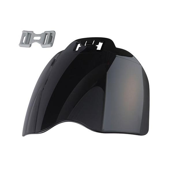 シールド付きヘルメットNO.391F専用交換用シールドレンズです。【用途】NO.391F専用交換用シールドレンズ。【機能】くもり止め加工を施したシールドレンズです。紫外線を99.9%カットします。【仕様】●NO.391F専用。●カラー：グリ...