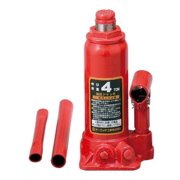 ＯＨ ＯＪ−４Ｔ【用途】建築や自動車の持ち上げ。【機能・特徴】オーバーロード(過負荷)防止機構内蔵で安全です。横向きも使用可能です。【仕様】●ベース寸法：93×100mm。●呼び荷重：4T。●最低高さ：194mm。●最高高さ：372mm。【...