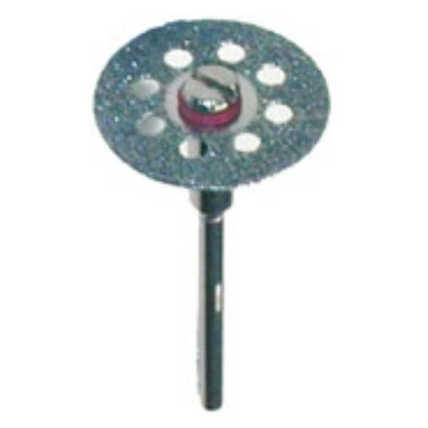 サンフレックス切断用ダイヤモンドカッター（穴付）です。ガラス、貝殻、タイル、石等の切断用ダイヤモンドカッター。冷却効果のある穴あきタイプです。穴のエッジで切断力がアップします。『仕様』●軸径：２．３４ｍｍ（取付け済）。●先端サイズ（直径×ダ...