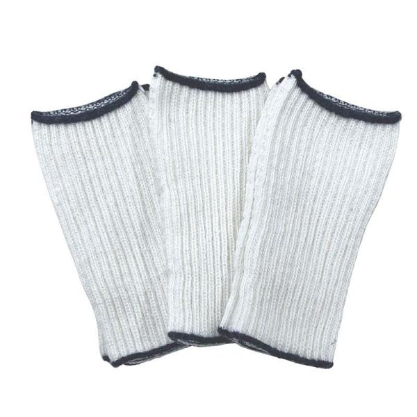 肌ざわりとフィット感のニットタイプ手甲３双組【特徴】・ニットタイプの手甲・手首や腕の形状に合わせたテーパー編みで締め付けないのにズレにくい抜群のフィット感・安心の日本製・３双組み【仕様】・色：白・サイズ：フリー・全長：15cm・厚さ：3mm...