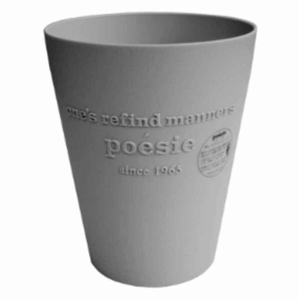 容量10Lのシンプルなデザインのゴミ箱です。浮き上がらせた英字がアクセントになっています。ふたの無いオープンタイプなので、ゴミ箱以外に収納BOXとしてもお使いいただけます。【仕様】商品サイズ：約高さ30（cm） 直径：約24.5（cm） 底...