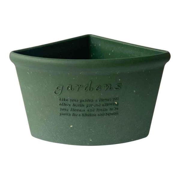 扇型が個性的なコーナーポット（S）です。暗くなりがちなデットスペースのコーナーを華やかに演出します。コーナーにピタッと収まり、省スペースを有効活用したガーデニングが楽しめます。紙の端材を有効利用し、紙の優しい質感を再現しています。資源の節約...