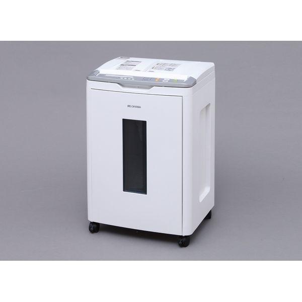 一度に320枚セット可能なオートフィードシュレッダーです。A4コピー用紙320枚を約17分で自動裁断します。ダストボックス容量53L（A4コピー用紙960枚）と大容量なので、ゴミ捨て回数が少なく手間が省けます。くずならしアーム機能付きで裁断...
