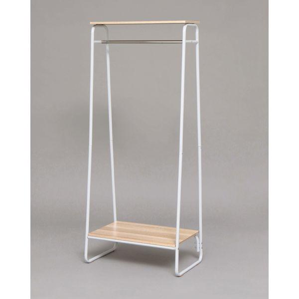 ●製品特徴：シワなく衣類を収納するのに適したデザイン性のあるスタイルハンガーです。ハンガーパイプには衣類をかけて収納し、棚板には帽子やカバンなどのファッション小物の収納ができます。●耐荷重（約）：全体２５ｋｇ、ハンガーパイプ１０ｋｇ、棚板１...