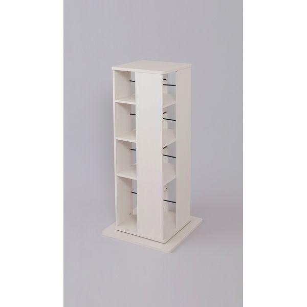 ●製品特徴：少ないスペースでたくさん本を収納できるラックです。360°回転してタイトルが見えるので、読みたい本が探しやすく、大事な本をコレクションとして収納できます。幅、奥行きともに43cmなのでお部屋の隙間などのスペースにすっきり設置する...