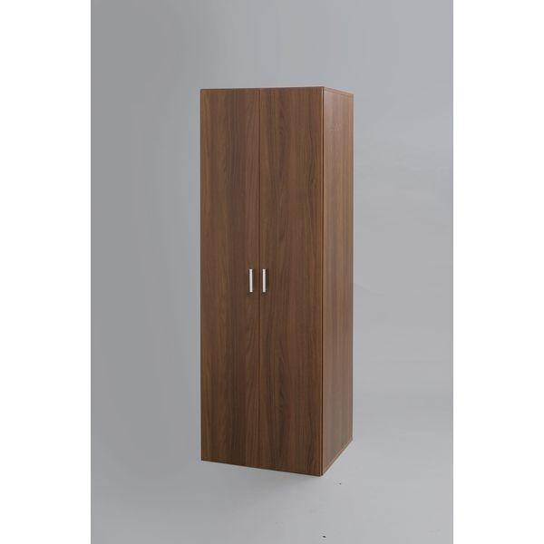 ●製品特徴：シンプルなデザインのワードローブです。大きく開く観音扉で、収納物が取り出しやすくなっています。パイプの取り付けは上部の2箇所から選べます。可動固定棚板は、上部・下部どちらも取り付け可能で、帽子やバッグなども収納することができます...