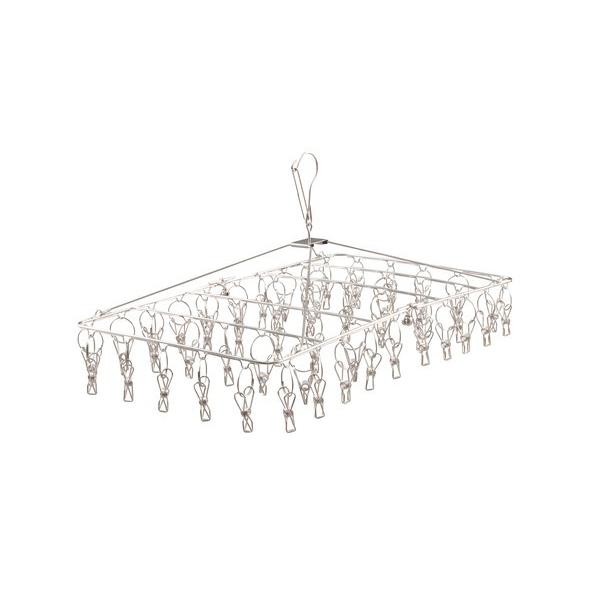 サビに強く、丈夫で清潔なオールステンレス製です。ピンチは絡まりにくく、洗濯物にやさしい設計です。干すのに便利な回転式ネック、風が吹いても安心なキャッチフックを採用しています。[JAN] 4967576474085 [主要素材] ステンレス ...