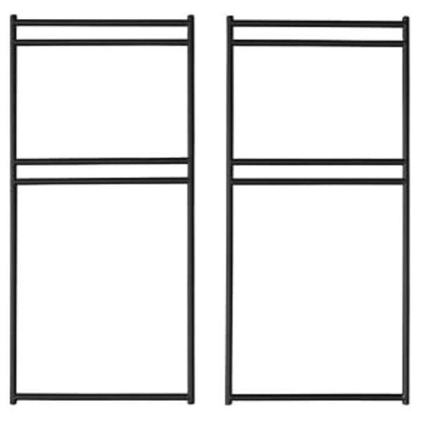 お好みの樹種・色合いの木材を組み合わせてオリジナルアイアンラックが作れるフレームです。弊社製のカラー化粧棚板と組み合わせることでインテリアラックとして使用できます。工具不要の簡単組み立てです。板を挟んでハの字に開くだけです。滑り止め付きなの...