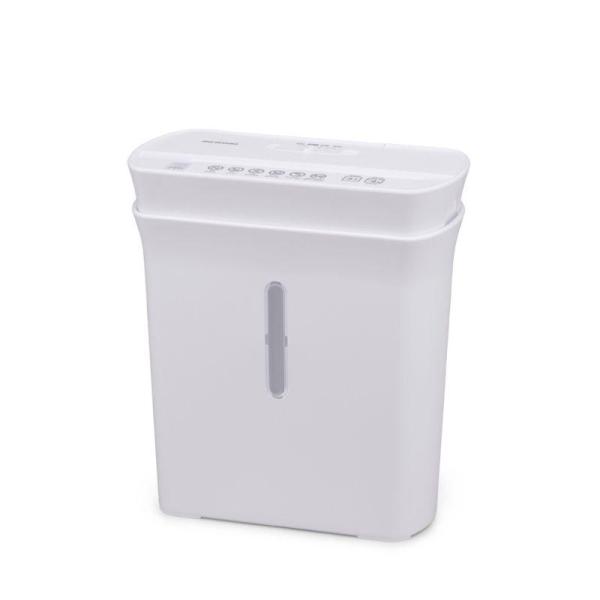 マイクロクロスカットタイプで、細断サイズが約2×11mmと細かくカット機密情報のセキュリティにおすすめです一度に投入できる最大細断枚数は4枚ですダストボックス容量約8.9Lで、ゴミ捨ての回数を減らせますインテリアに調和するシンプルなデザイン...