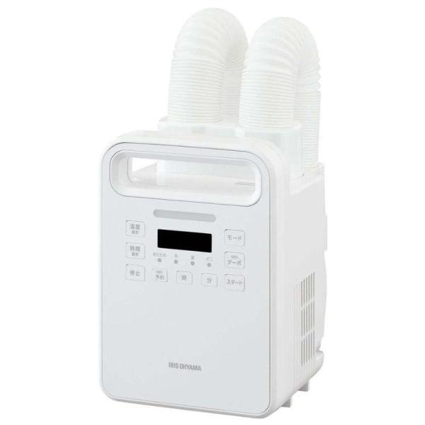 DCブラシレスモーターを採用のハイパワータイプのふとん乾燥機です。ホースを伸ばすと全長1110mmあり、ベッドサイドからでも使用可能です。サイドフラップ付きの立体ノズルにより、より大きな空間ができ、ふとんの隅々まで温風が行き届きます。【ター...