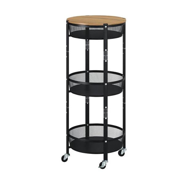 くるっとひねって回すだけ！工具も組立も不要。場所を選ばず、すぐに使えるマルチワゴン。【特長】・工具不要完成品の状態でお届け。使う時は一番上のバスケットをひねりながら持ち上げて、ストッパーで固定するだけ。・コンパクト収納使わない時は折りたため...